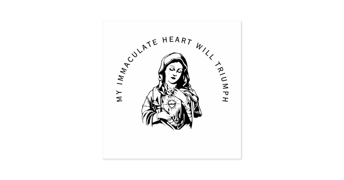 Catholic Virgin Mary Jesus Religious Prayer Rubber Stamp | Zazzle