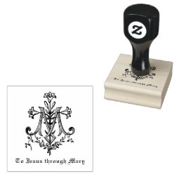 Catholic Virgin Mary Marian Symbol Rubber Stamp | Zazzle