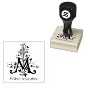 Catholic Virgin Mary Marian Symbol Rubber Stamp | Zazzle
