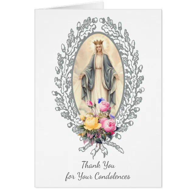 Catholic Virgin Mary Thank You Funeral Prayer | Zazzle