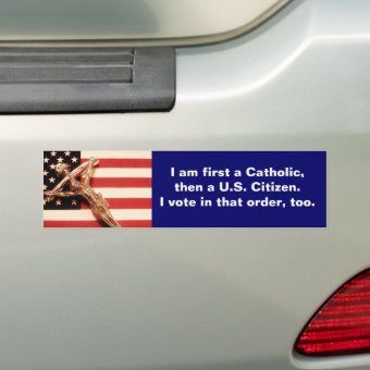 Catholic Voter Bumper Sticker | Zazzle