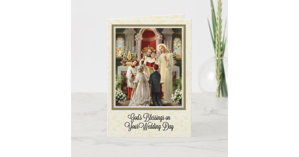 Catholic Wedding Card w/scripture verse | Zazzle