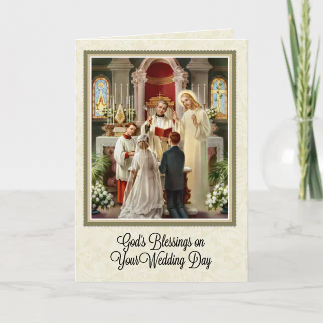 Catholic Wedding Card w/scripture verse | Zazzle