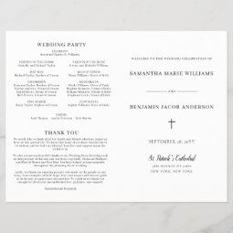 Catholic Wedding Ceremony Program Full Mass | Zazzle