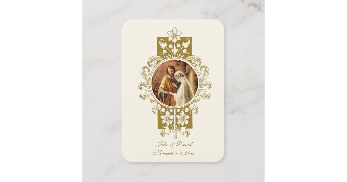 Catholic Wedding Elegant Favor Holy Card | Zazzle