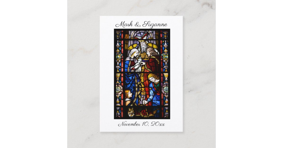 Catholic Wedding Engagement Favor Holy Card | Zazzle