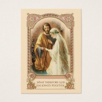 Catholic Wedding Favor Bride Groom Holy Cards | Zazzle