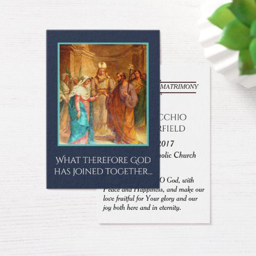 Catholic Wedding Favor Bride Groom Holy Cards | Zazzle