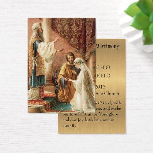 Catholic Wedding Favor Holy Card Bride Groom | Zazzle