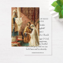 Catholic Wedding Favor Holy Card Bride Groom | Zazzle