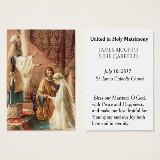 Catholic Wedding Favor Holy Card Bride Groom | Zazzle.com