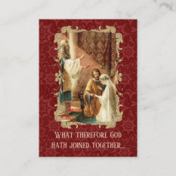 Catholic Wedding Favor Holy Card Damask Maroon | Zazzle