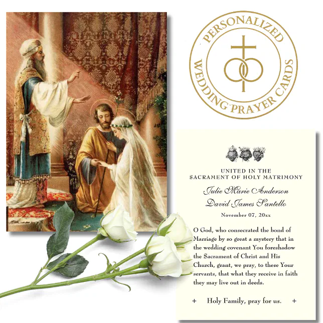 Catholic Wedding Prayer Betrothal Mary Joseph Business Card | Zazzle