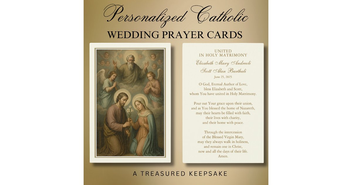 Catholic Wedding Prayer Card Betrothal | Zazzle
