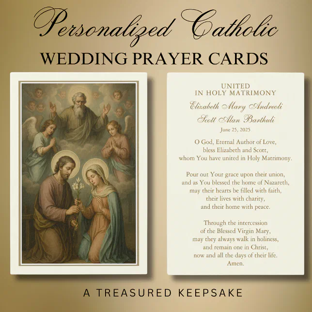 Catholic Wedding Prayer Card Betrothal | Zazzle