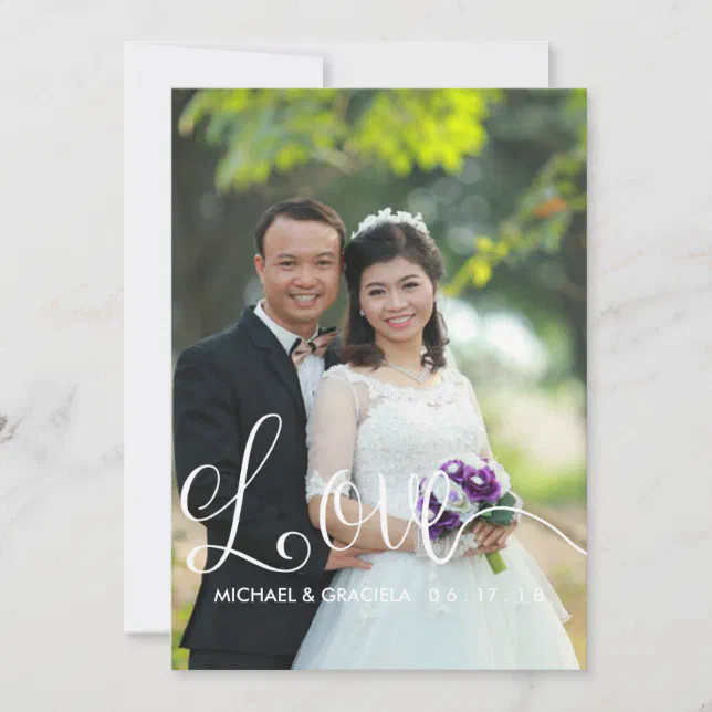 Catholic Wedding Prayer Card | Love Script Overlay | Zazzle