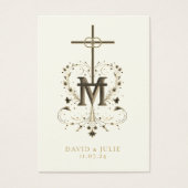 Catholic Wedding Prayer Card with Marian Cross | Zazzle
