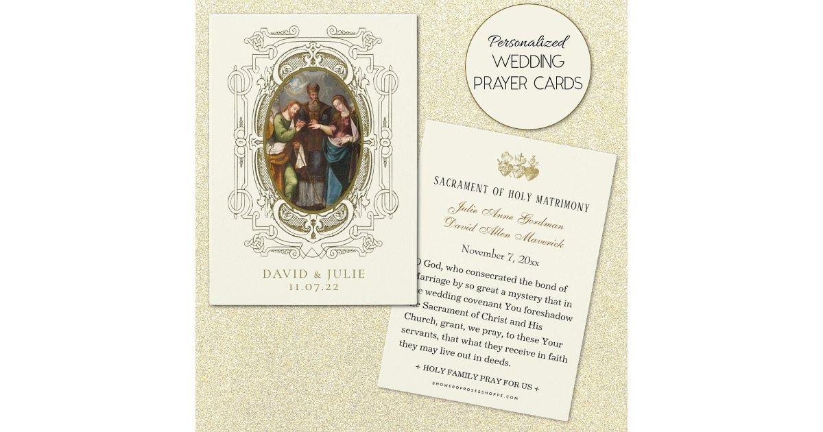 Catholic Wedding Prayer Holy Card Betrothal | Zazzle