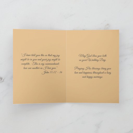 Catholic Wedding Priest Angels Bride Groom Card | Zazzle