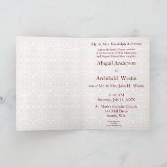 Catholic Wedding Sacrament Invitation | Zazzle