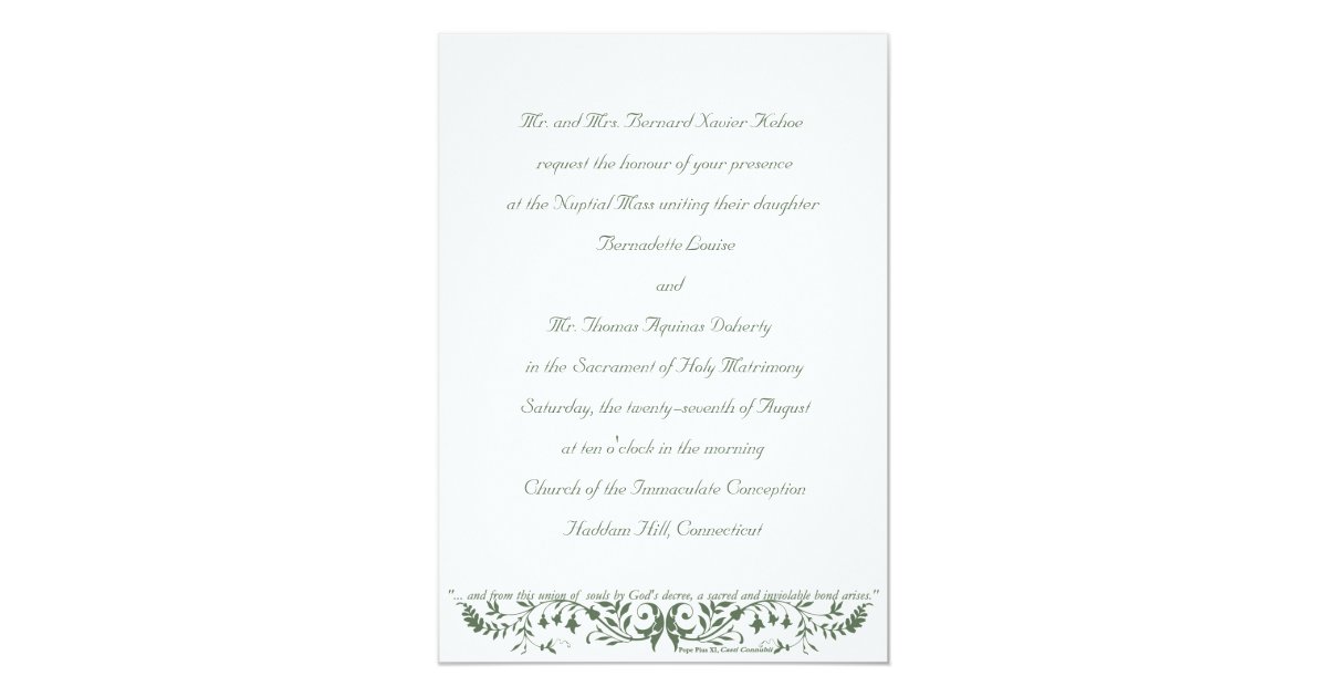 Catholic Wedding Set Invitation Template CC | Zazzle.com