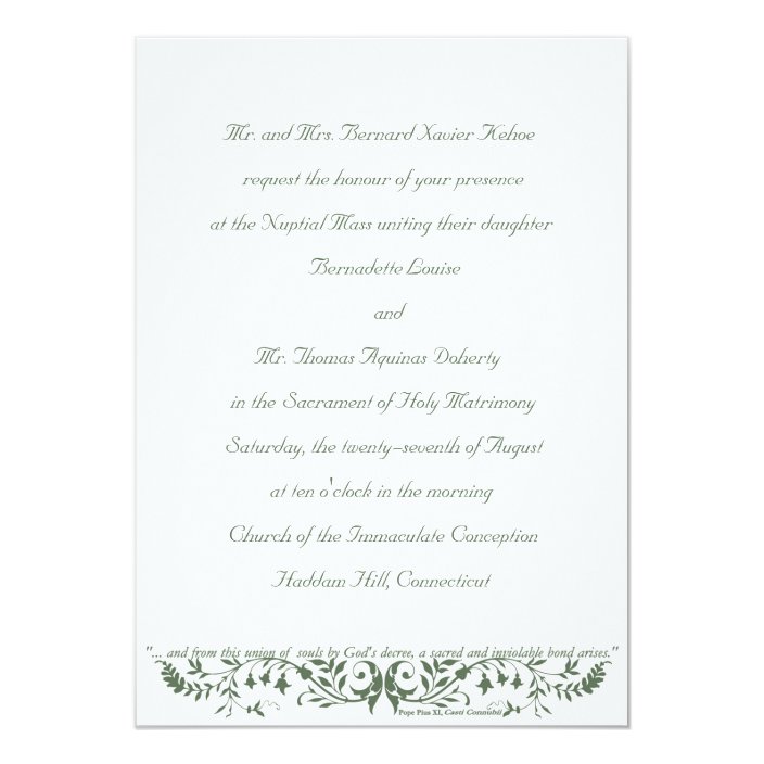 Catholic Wedding Set Invitation Template CC | Zazzle.com