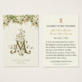 Catholic White Floral Gold Wedding Holy Card | Zazzle