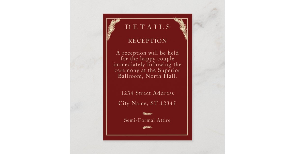 Catholic Winter Wedding Details Enclosure Card | Zazzle