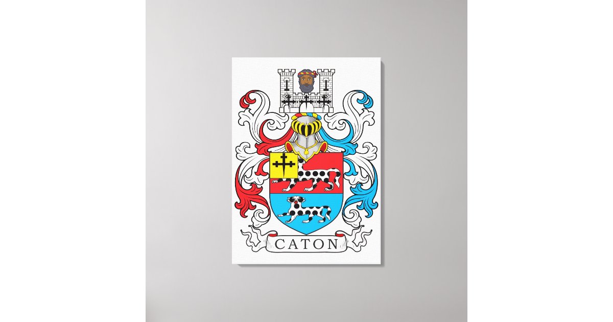 Caton Family Crest Canvas Print | Zazzle