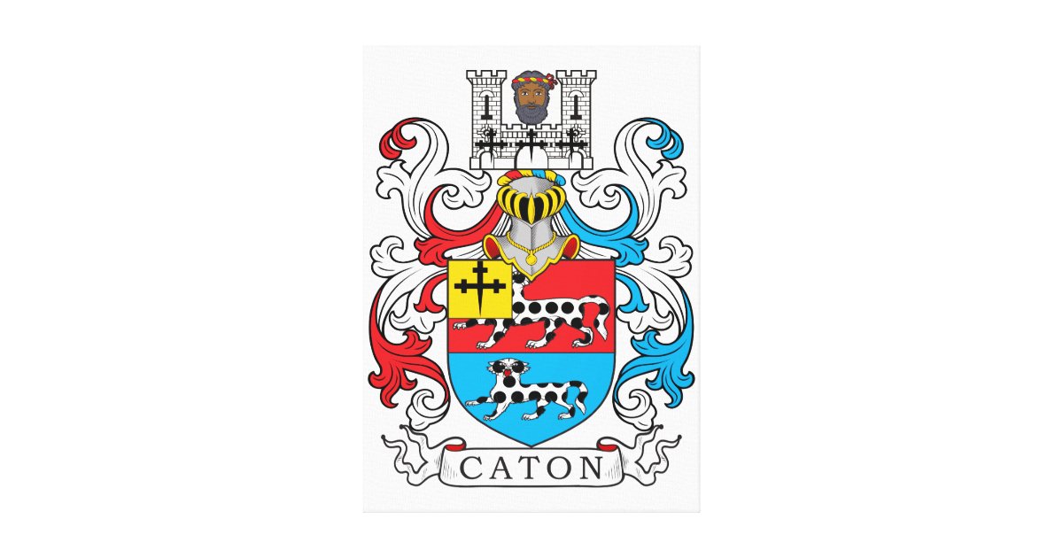 Caton Family Crest Canvas Print | Zazzle