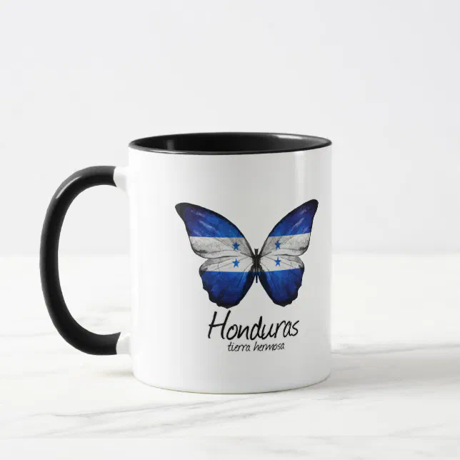Catrachos, Honduras Flag, Honduran Flag, Butterfly Mug | Zazzle