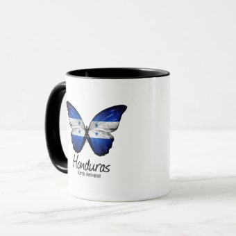 Catrachos, Honduras Flag, Honduran Flag, Butterfly Mug | Zazzle