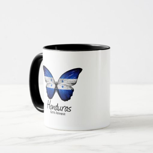 Catrachos, Honduras Flag, Honduran Flag, Butterfly Mug | Zazzle