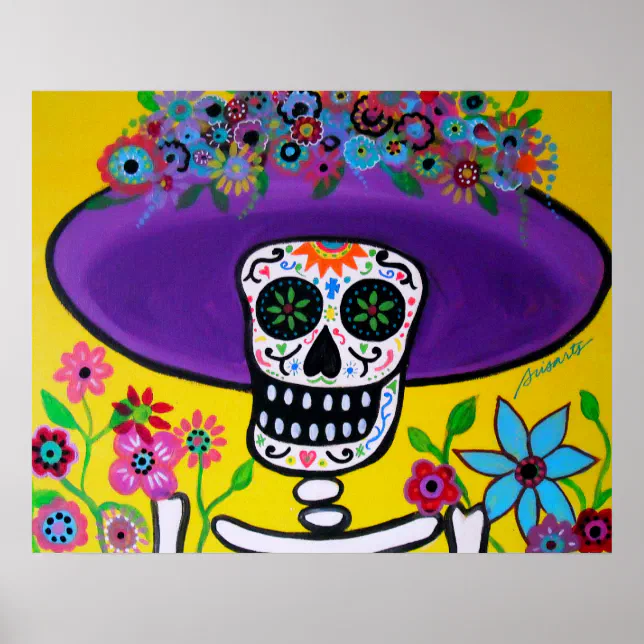 CATRINA DIA DE LOS MUERTOS PORTRAIT POSTER | Zazzle