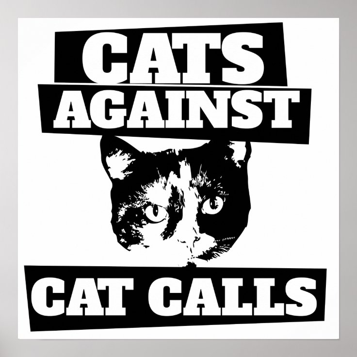Cats against cat calls poster | Zazzle