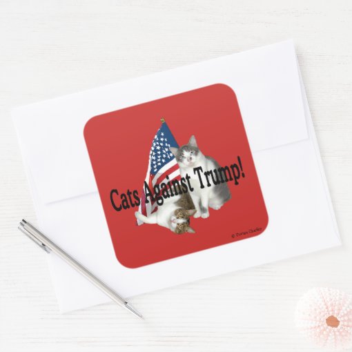 "Cats Against Trump" Stickers | Zazzle