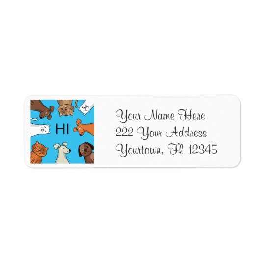 Cats and Dogs funny address label | Zazzle.com