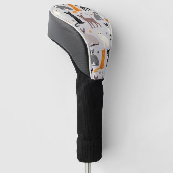 Cats and Paw Prints Golf Head Cover | Zazzle