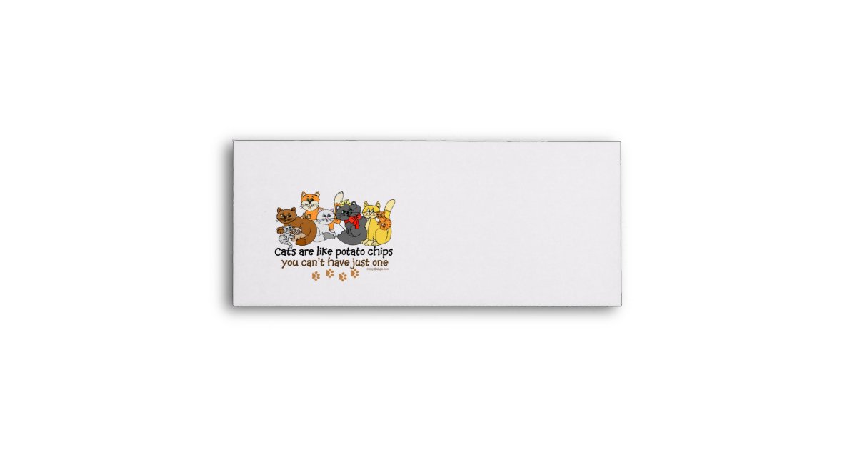 Cats are like potato chips envelope | Zazzle