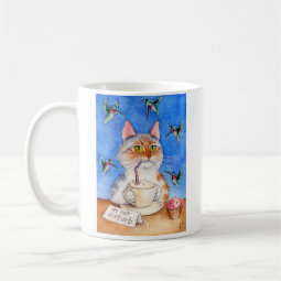 Cat's coffee break mug | Zazzle
