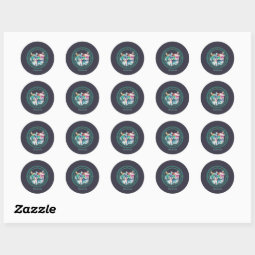 cats couple valentine Day Funny Classic Round Sticker | Zazzle