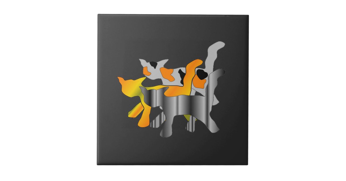 Cats Graphic Ceramic Tile | Zazzle