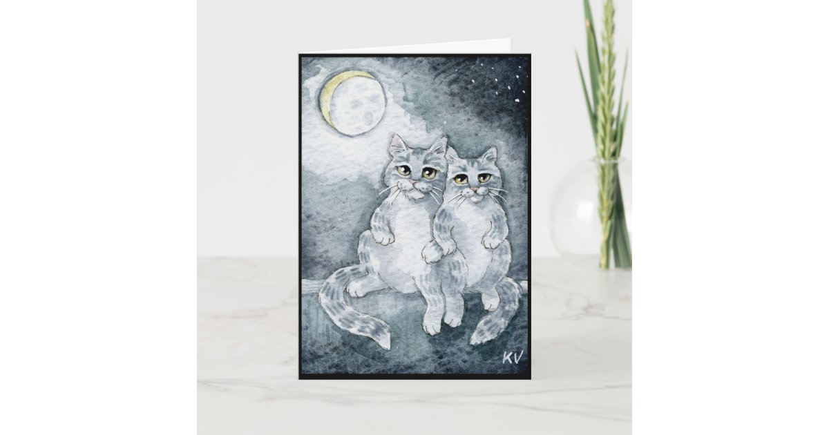 Cats in Love greeting card | Zazzle