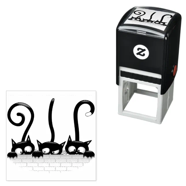 Cats Naughty, Playful and Funny Characters Self-inking Stamp | Zazzle