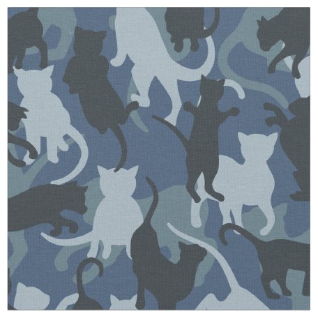 Camouflage Cats Pattern Army Green Kitty Cats Camo Fabric | Zazzle
