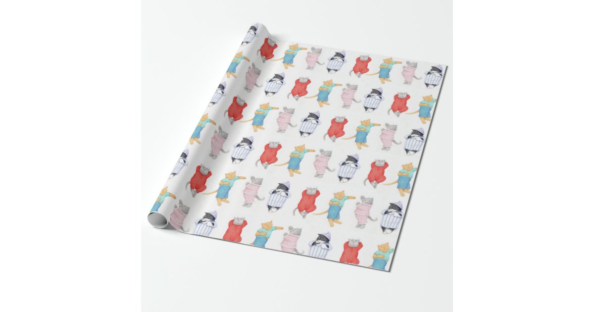 CATS PAJAMAS Wrapping Paper | Zazzle