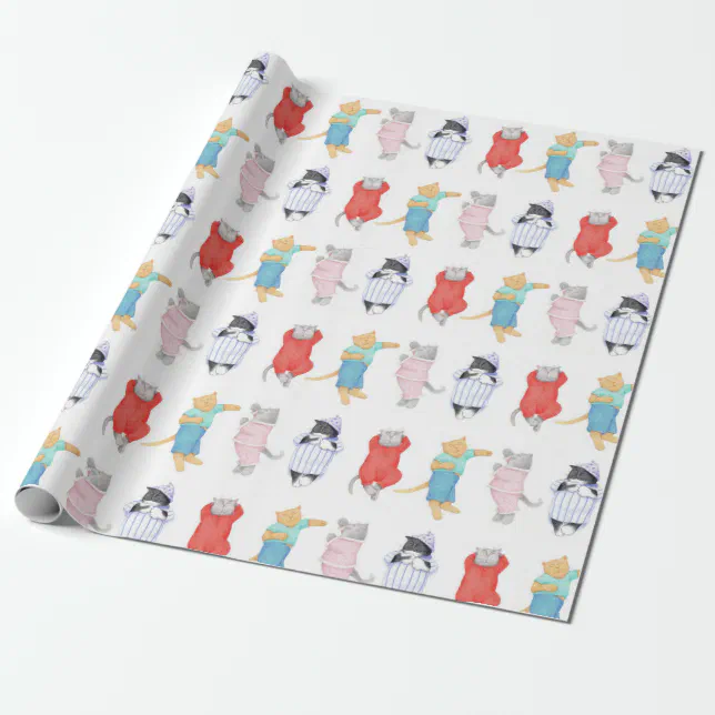 CATS PAJAMAS Wrapping Paper | Zazzle