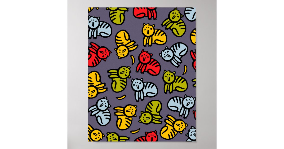 Cats plus bananas poster | Zazzle