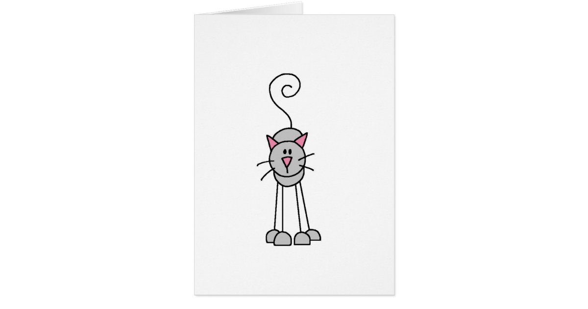 Cats Stick Figures Card | Zazzle