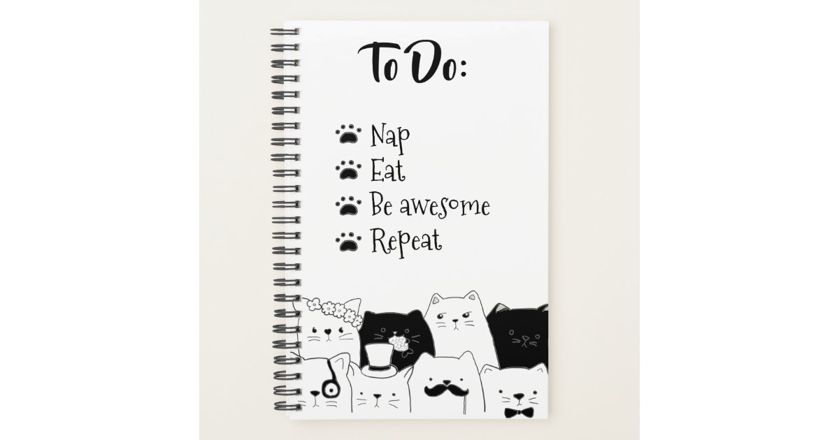 Cat's To Do List Planner | Zazzle